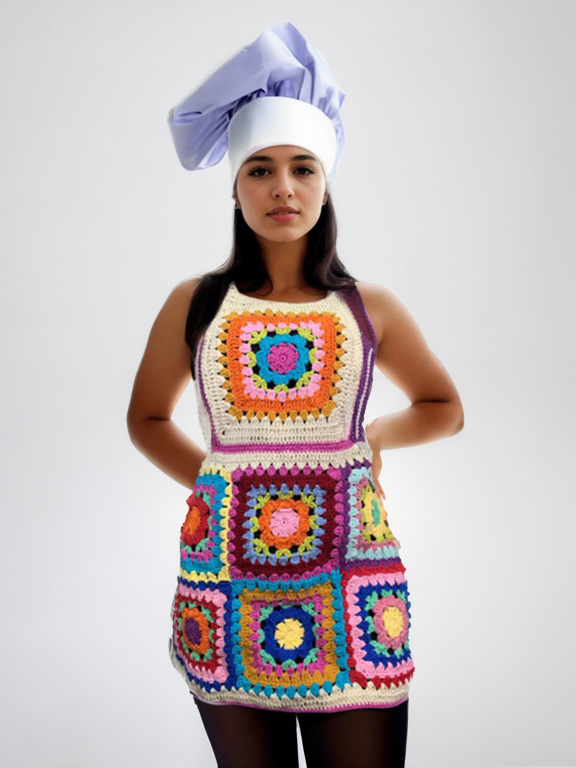 Vibrant Granny Square Apron – MON CROCHET