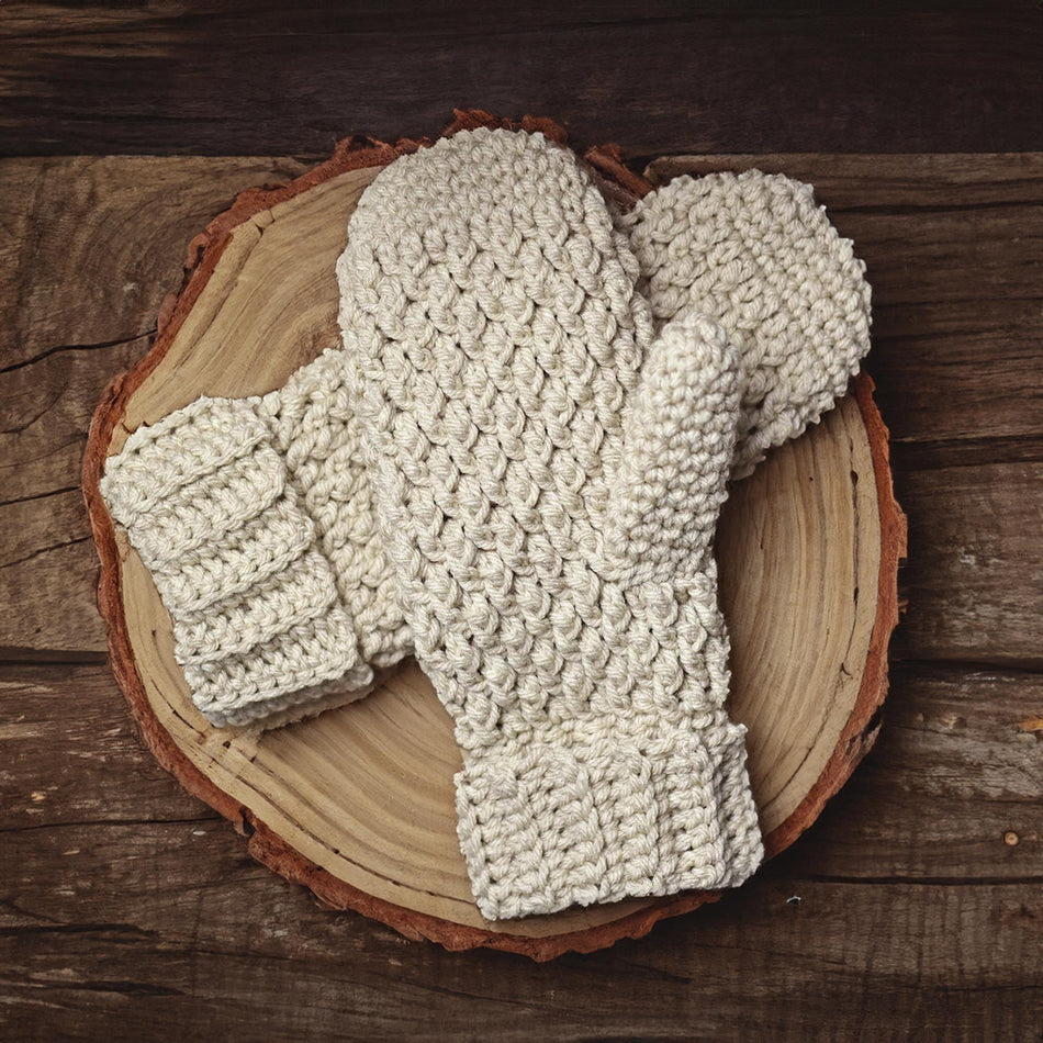 Classic Stitch Fold Mittens – MON CROCHET