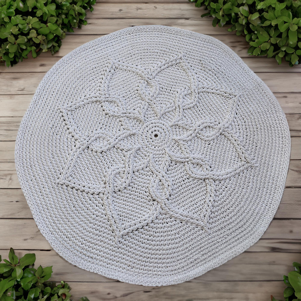Springtime Ivory Round Rug – MON CROCHET